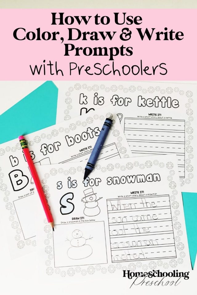 How to Use Color, Draw, and Write Prompts with Your Preschooler