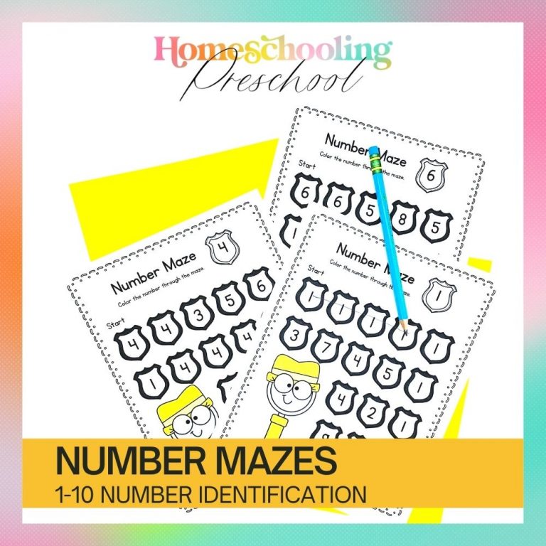Using Number Mazes to Teach Number Recognition in Preschool
