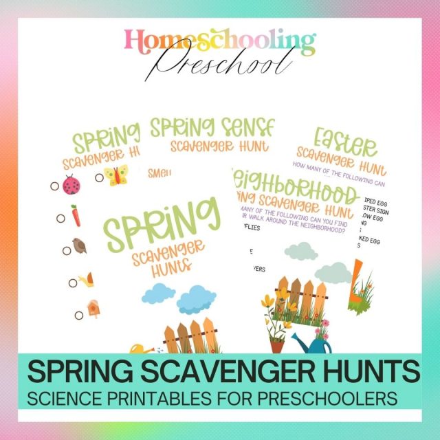 Spring Scavenger Hunt - Homeschooling Preschool