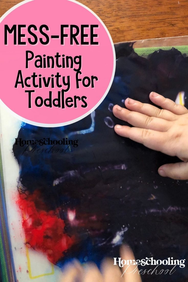 Mess-Free Painting Activity - Homeschooling Preschool