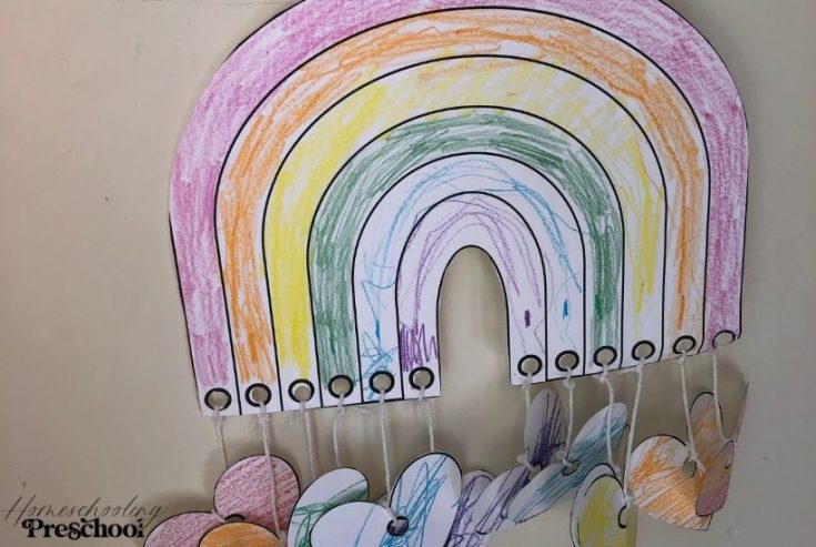 Rainbow Mobile Craft Activity - Homeschooling Preschool
