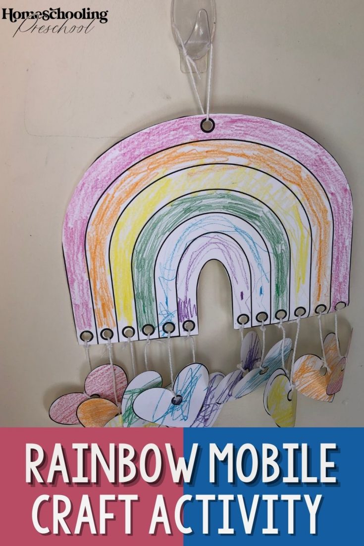 Rainbow Mobile Craft Activity - Homeschooling Preschool