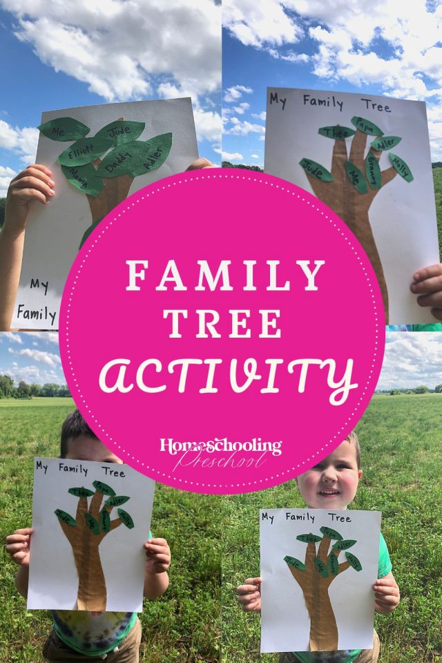 Family Tree Activity - Homeschooling Preschool