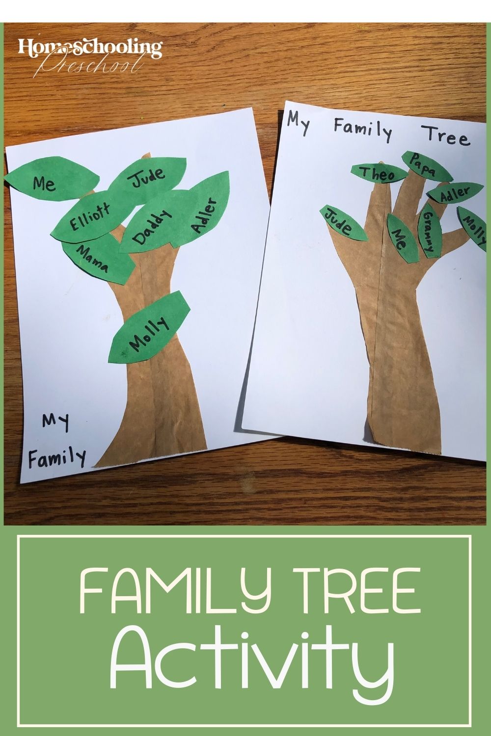 Family Tree Activity - Homeschooling Preschool