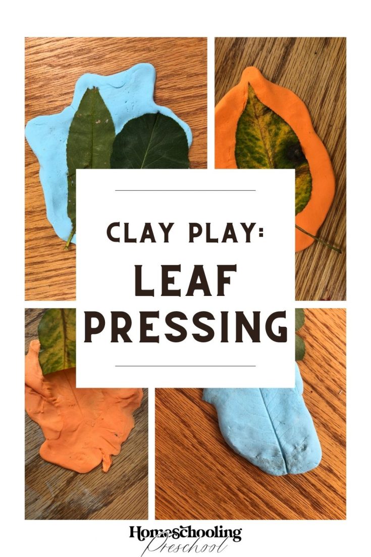 Clay Play: Leaf Pressing - Homeschooling Preschool