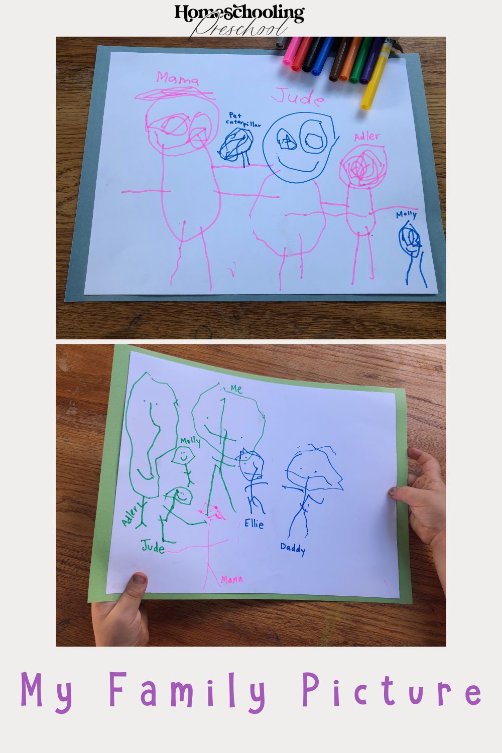 My Family Picture Activity - Homeschooling Preschool