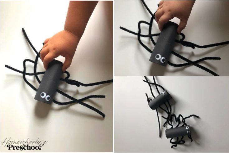 Creepy Crawly Spider Craft - Homeschooling Preschool