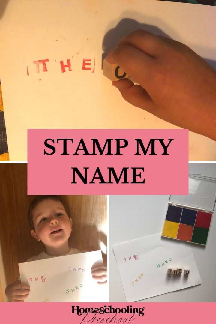 Stamp My Name - Homeschooling Preschool