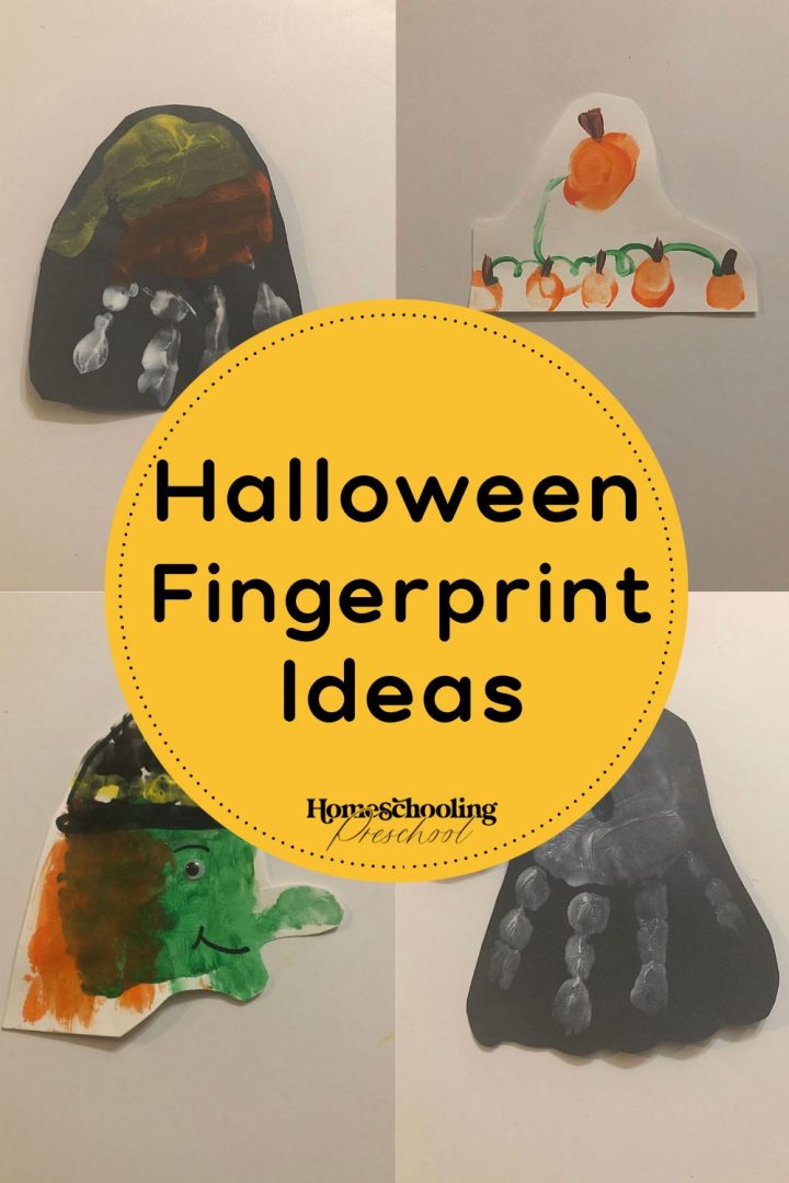 Halloween Fingerprint Ideas - Homeschooling Preschool