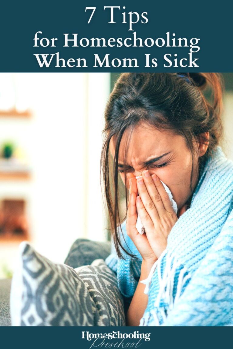 7 Tips for Homeschooling When Mom is Sick