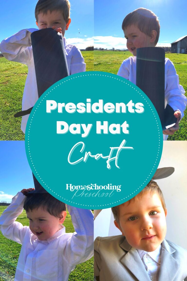 President's Day Hat Craft - Homeschooling Preschool