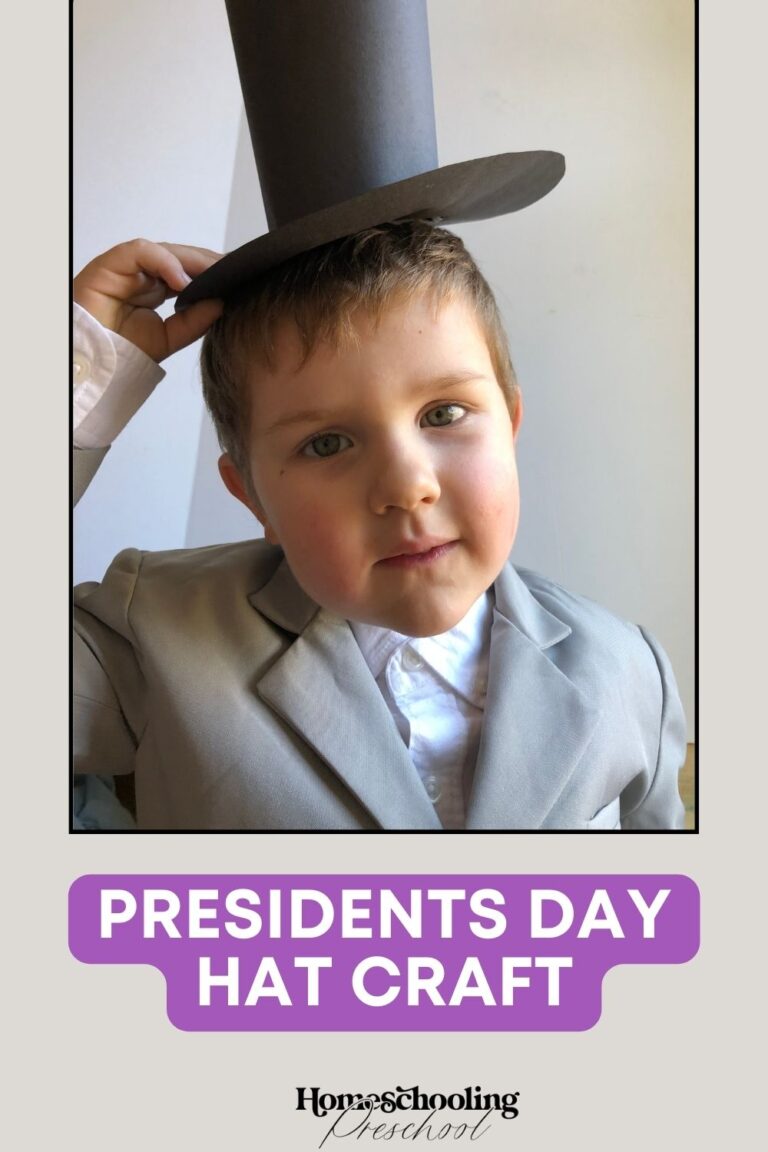 President's Day Hat Craft - Homeschooling Preschool