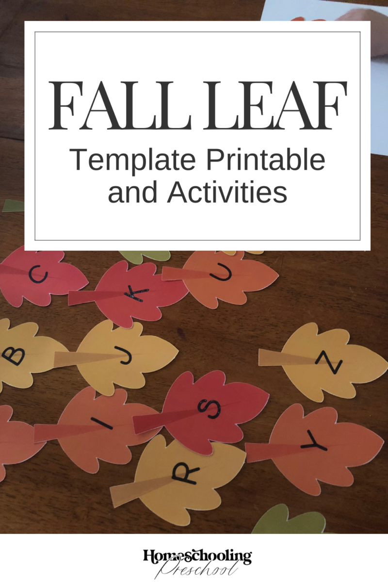 Fall Leaf Template Printable and Activities - Homeschooling Preschool