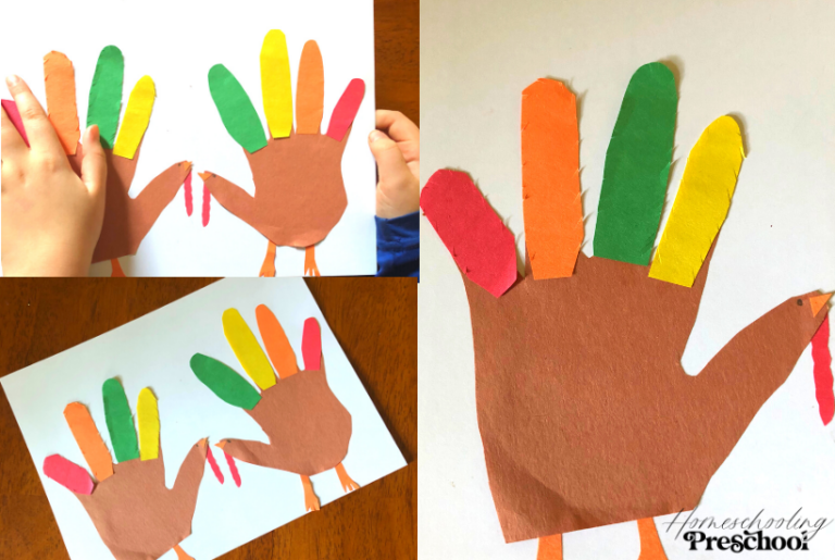 Hand Turkey Craft - Homeschooling Preschool