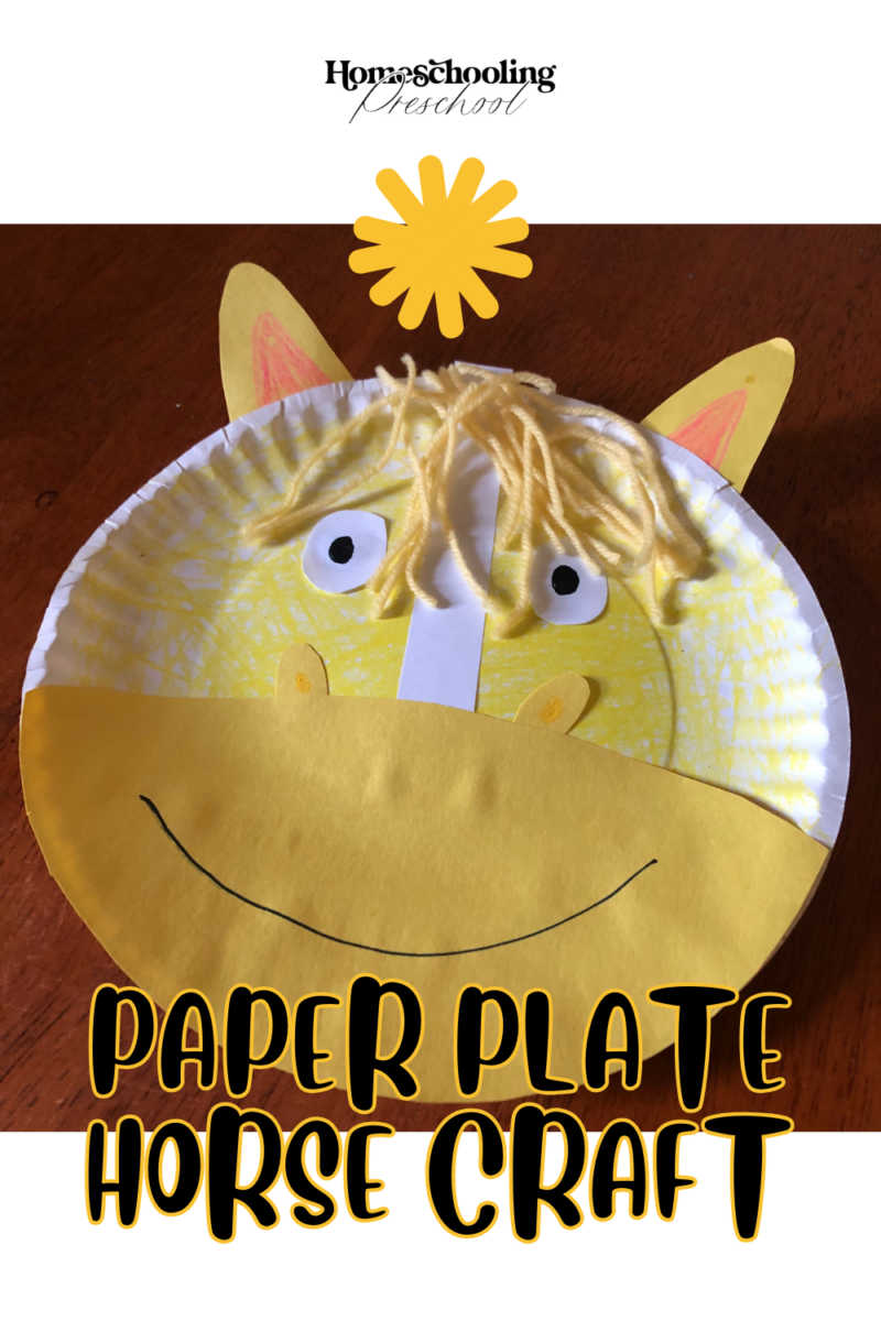 Paper Plate Horse Craft - Homeschooling Preschool