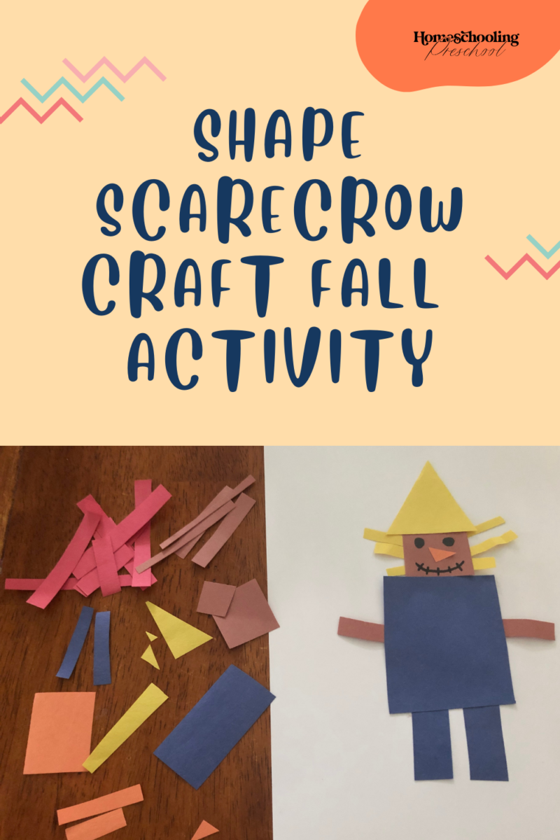 Shape Scarecrow Craft Fall Activity - Homeschooling Preschool