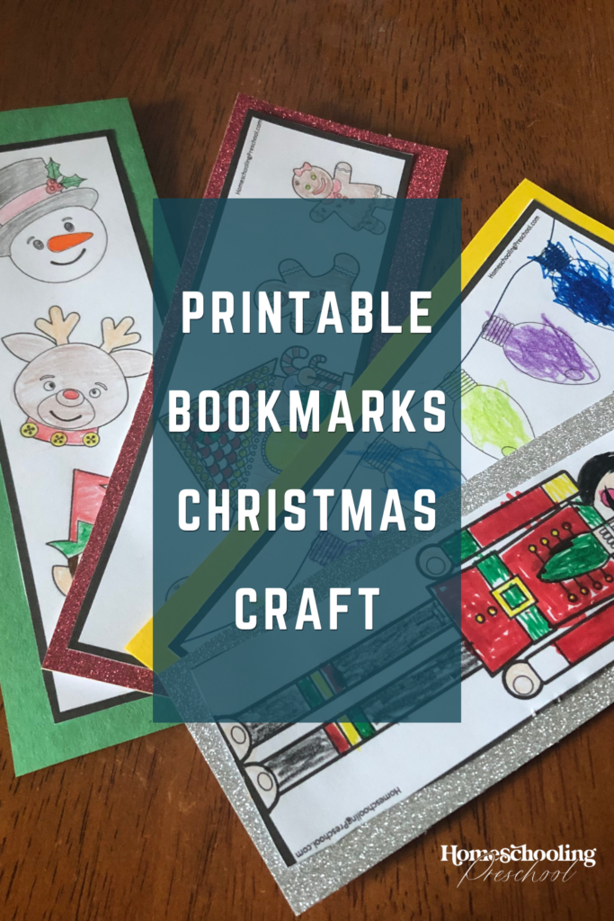 Printable Bookmarks Christmas Craft - Homeschooling Preschool