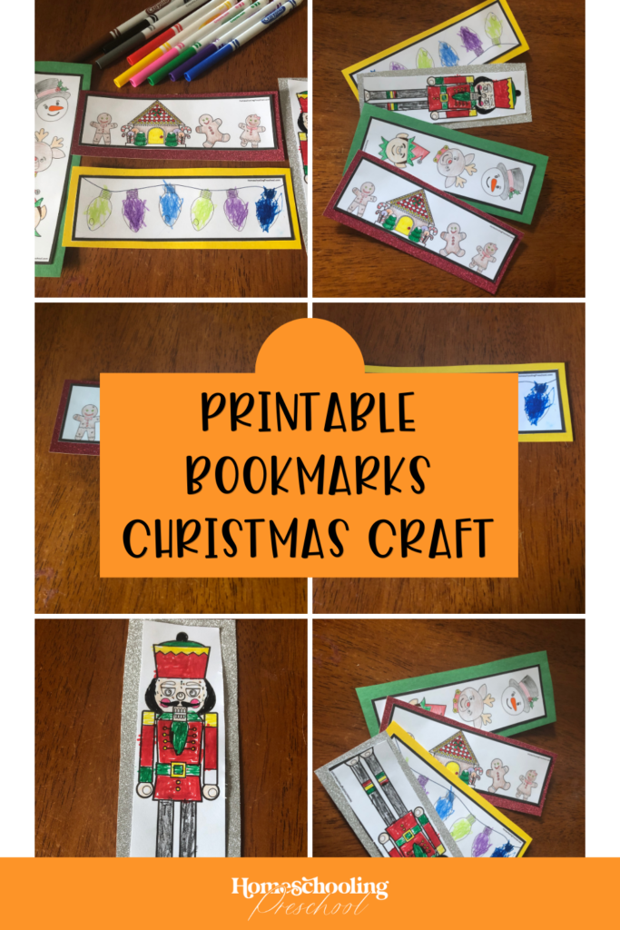 Printable Bookmarks Christmas Craft - Homeschooling Preschool