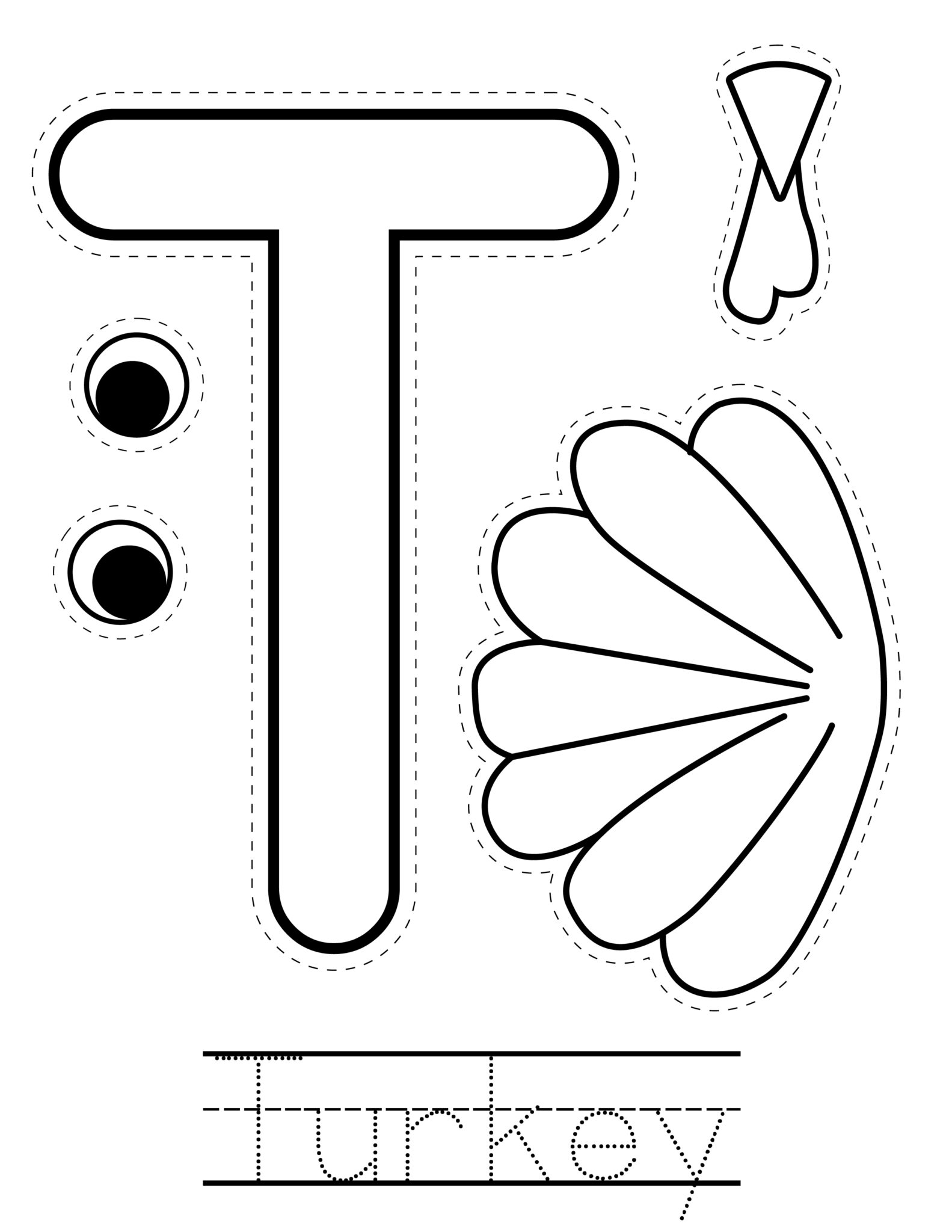 Letter T Craft: Turkey Activity - Homeschooling Preschool