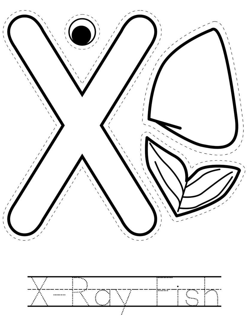 Letter X Craft: X-Ray Fish Activity - Homeschooling Preschool