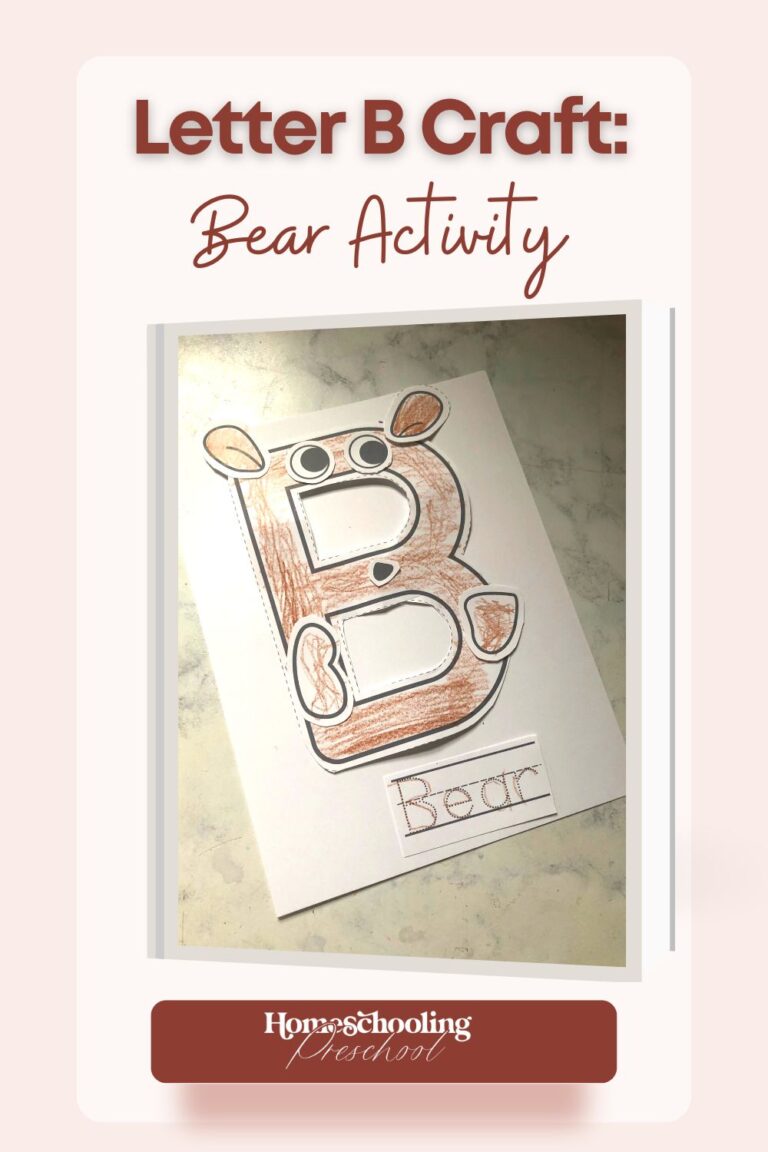 Letter B Craft: Bear Activity - Homeschooling Preschool