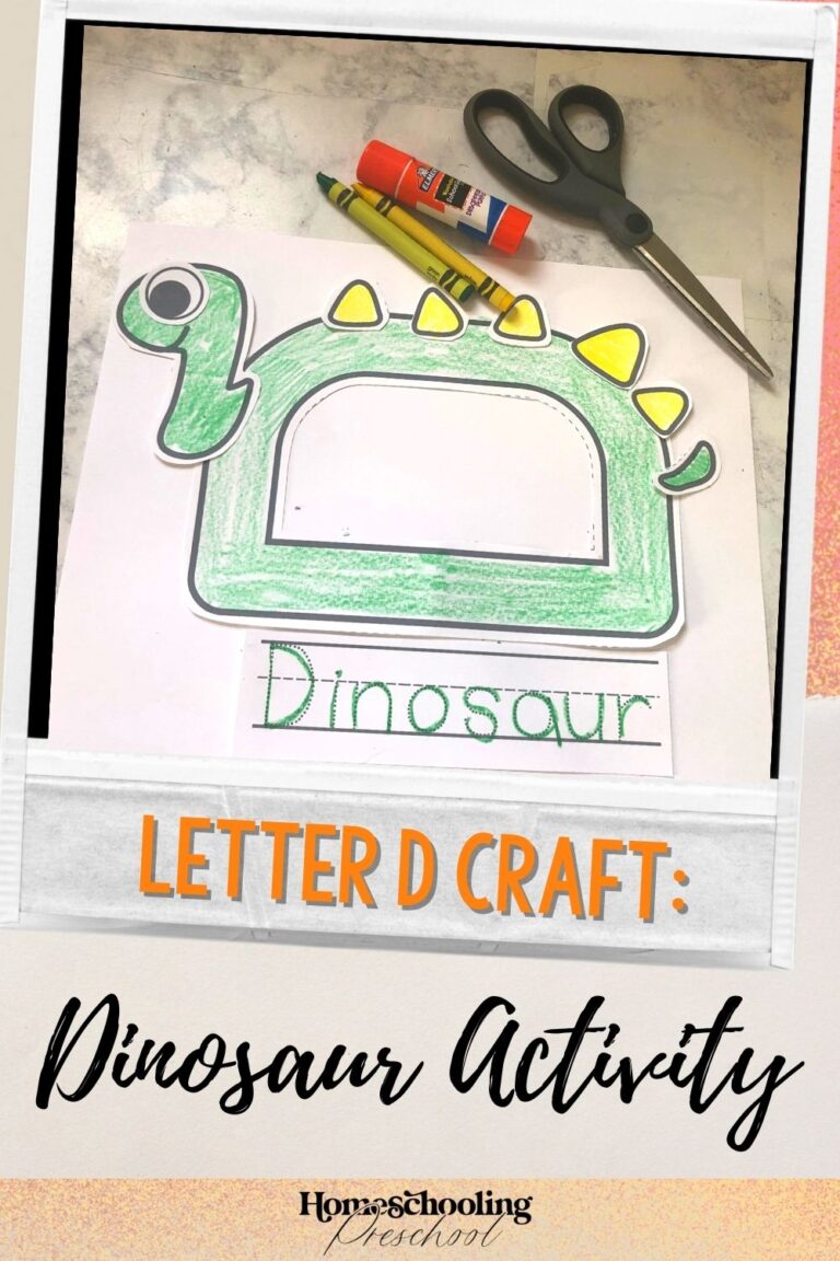 Letter D Craft: Dinosaur Activity - Homeschooling Preschool