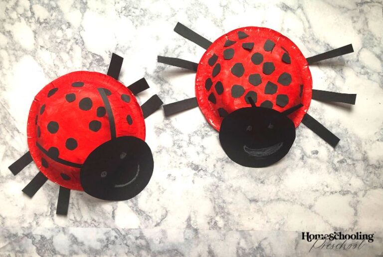 Paper Bowl Ladybug Craft - Homeschooling Preschool