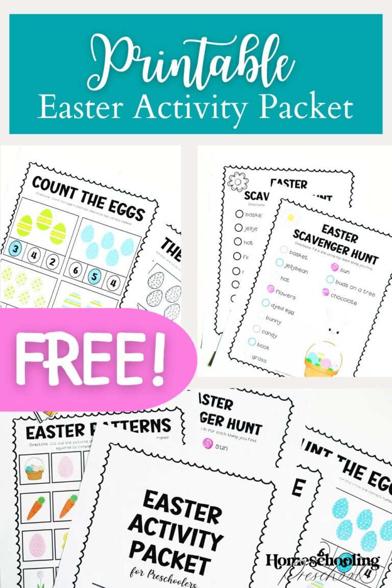 Free Easter Activity Packet - Homeschooling Preschool