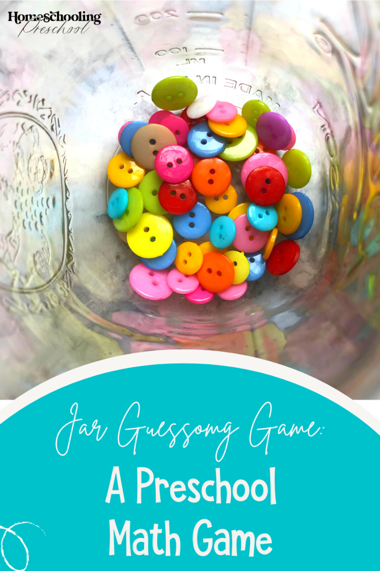 Jar Guessing Game: A Preschool Math Game - Homeschooling Preschool