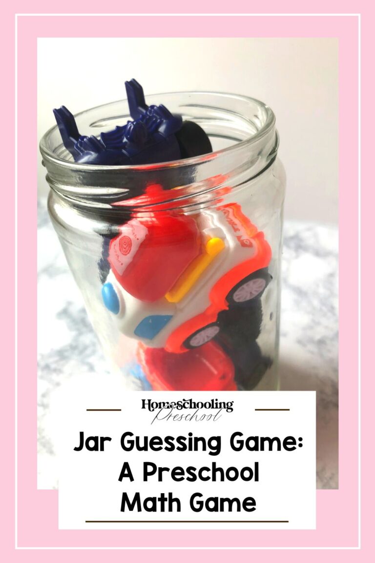 Jar Guessing Game: A Preschool Math Game - Homeschooling Preschool