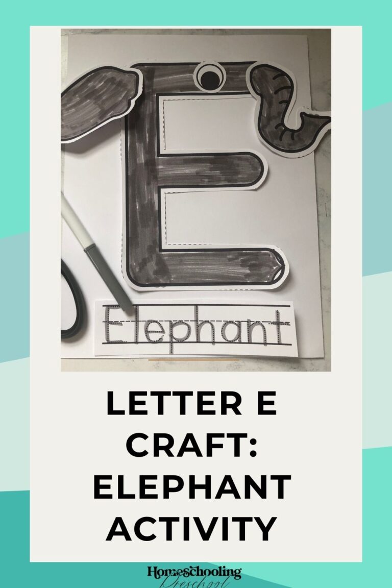 Letter E Craft: Elephant Activity - Homeschooling Preschool