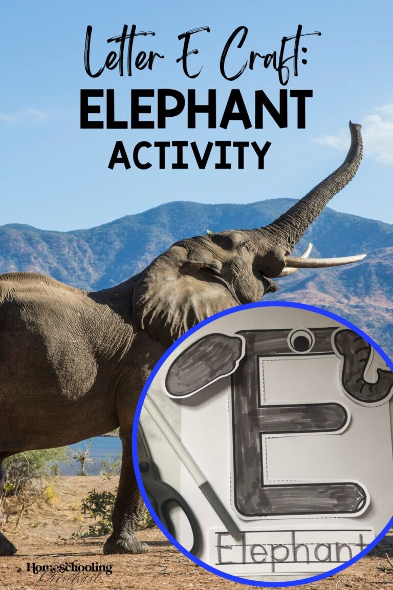 Letter E Craft: Elephant Activity - Homeschooling Preschool