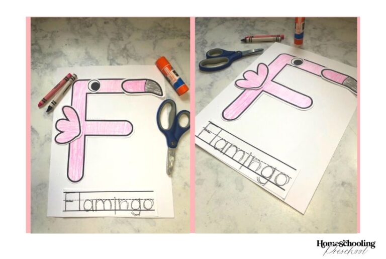 Letter F Craft: Flamingo Activity - Homeschooling Preschool