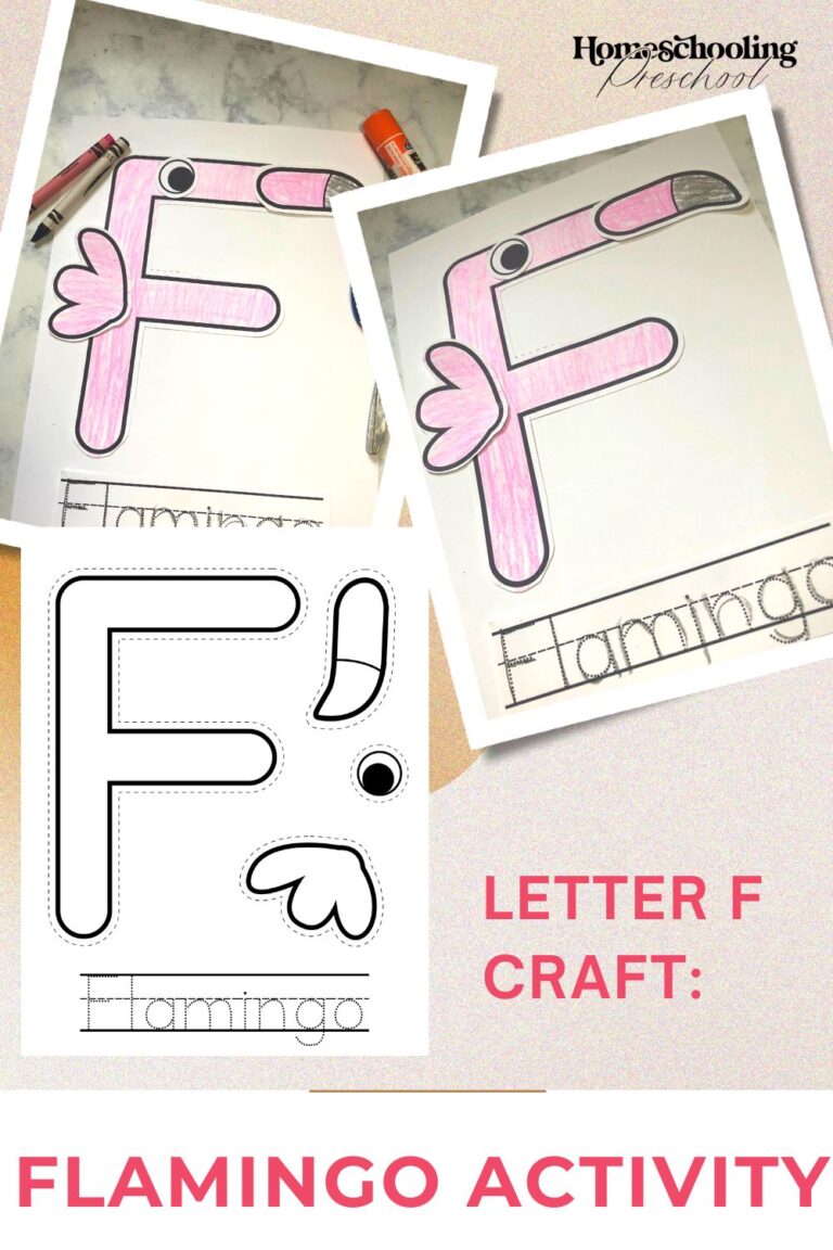 Letter F Craft: Flamingo Activity - Homeschooling Preschool