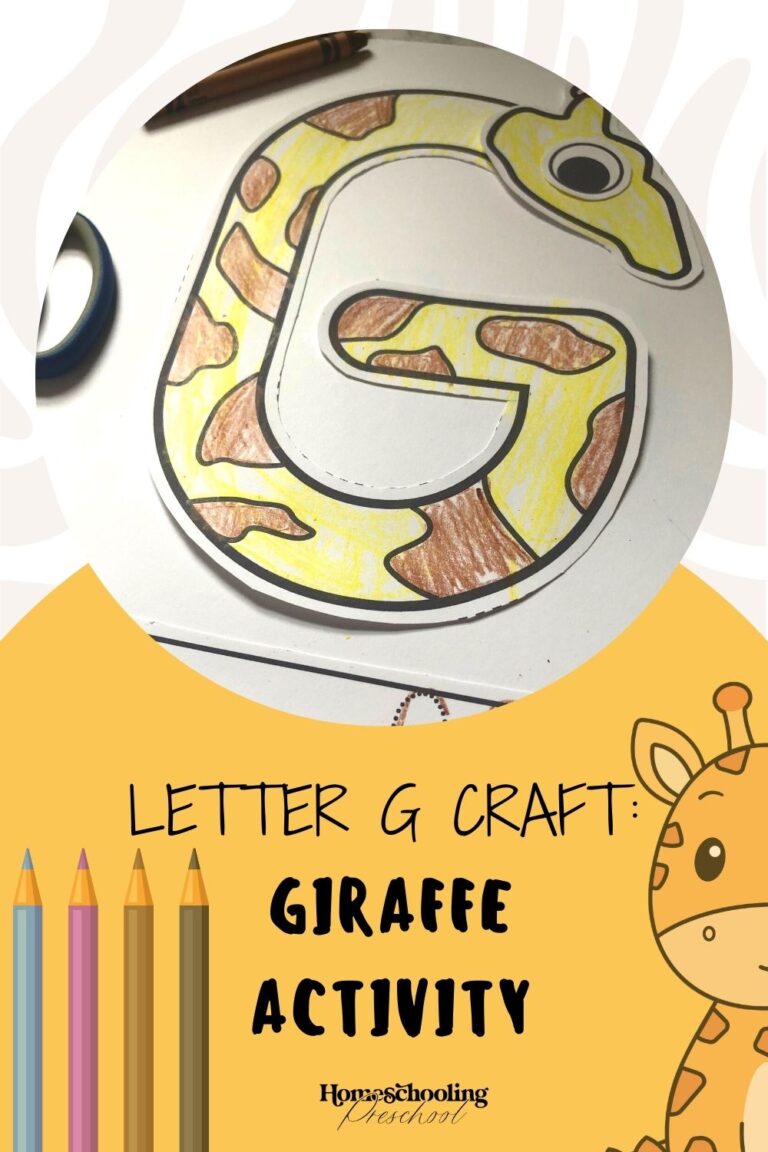 Letter G Craft: Giraffe Activity - Homeschooling Preschool