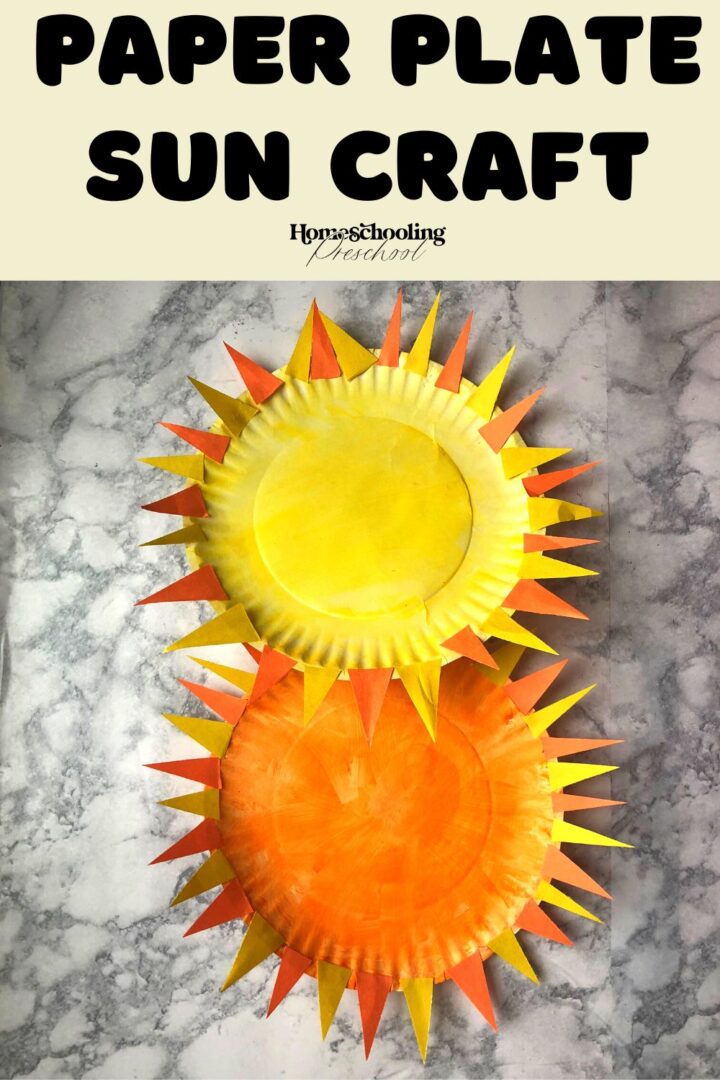 Paper Plate Sun Craft - Homeschooling Preschool