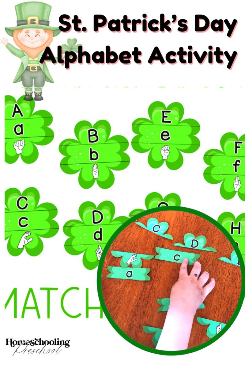 St. Patrick's Day Alphabet Activity - Homeschooling Preschool