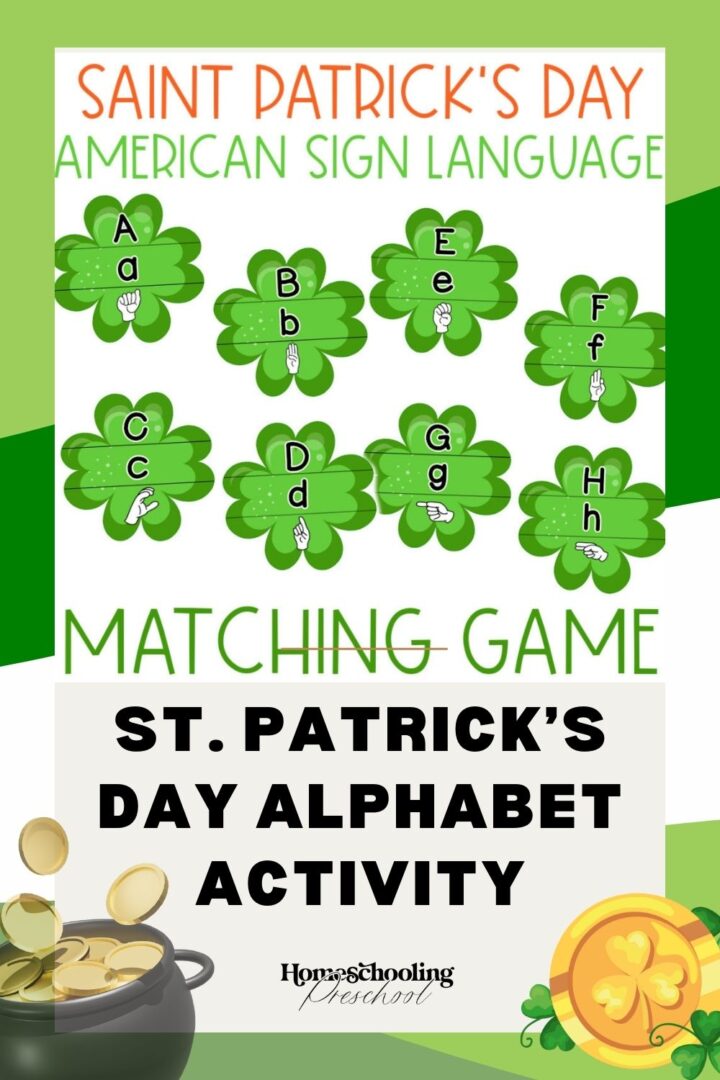 St. Patrick's Day Alphabet Activity - Homeschooling Preschool