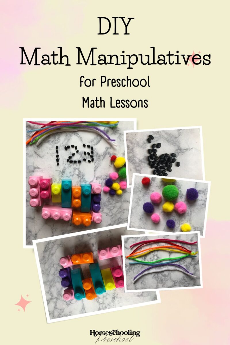 DIY Math Manipulatives for Preschool Math Lessons - Homeschooling Preschool