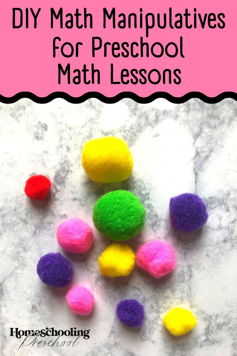 DIY Math Manipulatives for Preschool Math Lessons - Homeschooling Preschool