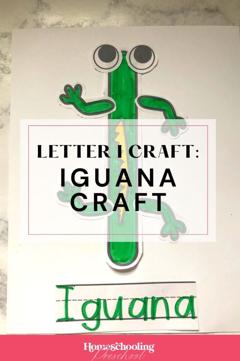 Letter I Craft: Iguana Activity - Homeschooling Preschool