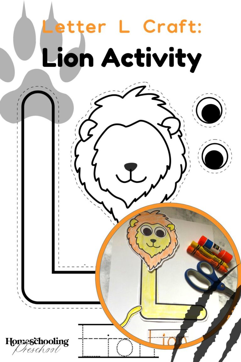 Letter L Craft: Lion Activity - Homeschooling Preschool