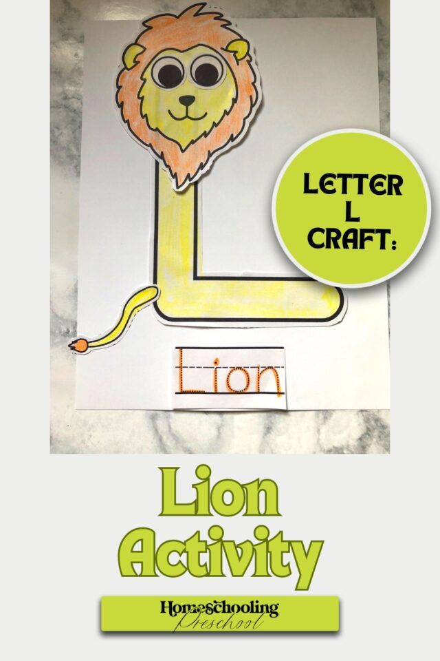 Letter L Craft: Lion Activity - Homeschooling Preschool