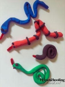 Clay Snake Craft - Homeschooling Preschool