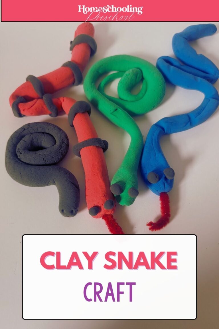 Clay Snake Craft - Homeschooling Preschool
