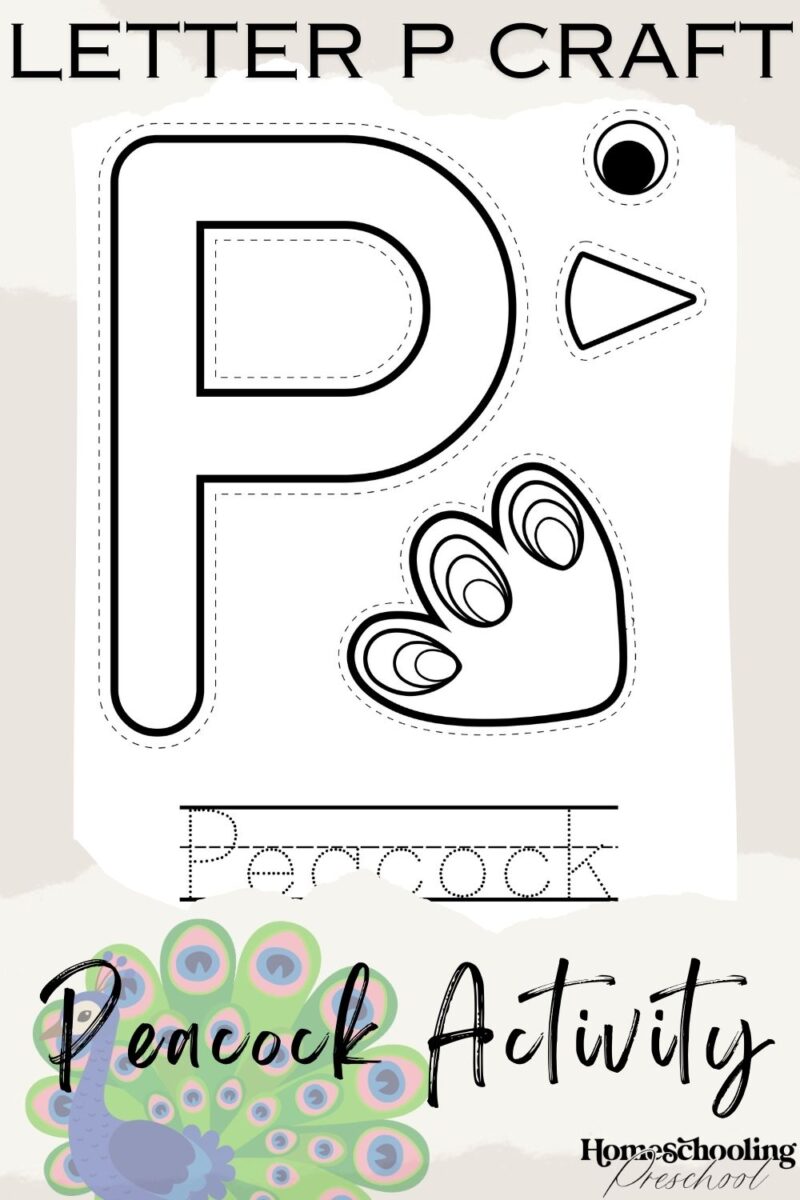 Letter P Craft: Peacock Activity - Homeschooling Preschool