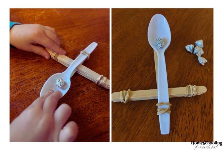 How to Make a Catapult - Homeschooling Preschool