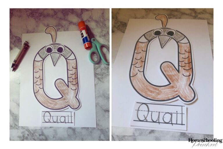 Letter Q Craft: Quail Activity - Homeschooling Preschool