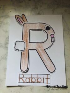 Letter R Craft: Rabbit Activity - Homeschooling Preschool