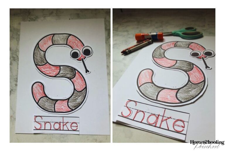 Letter S Craft: Snake Activity - Homeschooling Preschool